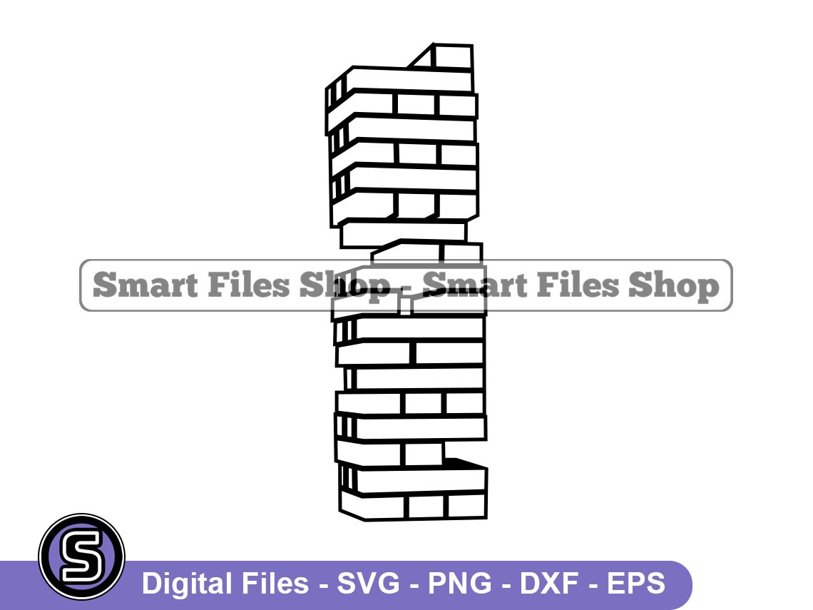 Wooden Blocks Outline Svg Stacking Game Svg Game Blocks Svg - Etsy