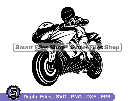 Motorcycle Rider 5 SVG Motorcycle SVG Biking Svg | Etsy