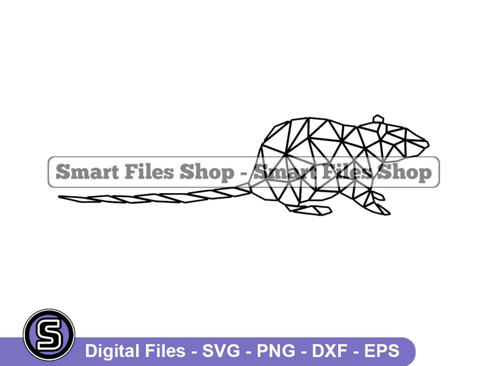 Geometric Rat Outline Svg Rat Svg Geometric Animals Svg | Etsy