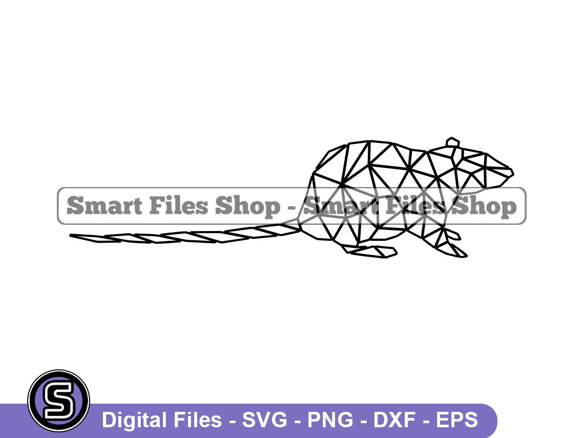 Geometric Rat Outline Svg Rat Svg Geometric Animals Svg | Etsy