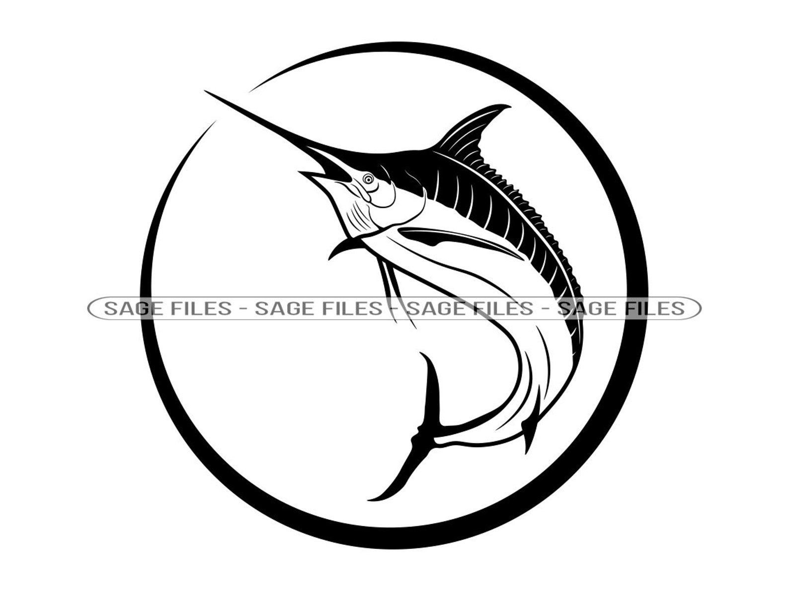 Marlin Fishing #5 Svg, Marlin Svg, Marlin Logo Svg, Fish Svg, Fishing ...