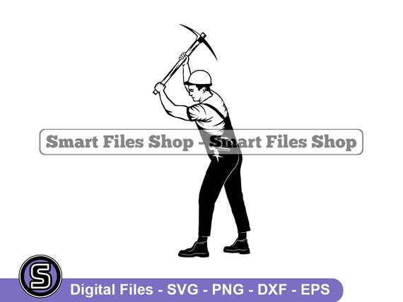 Miner Svg Mining Svg Pickaxe Svg Miner Dxf Miner Png | Etsy