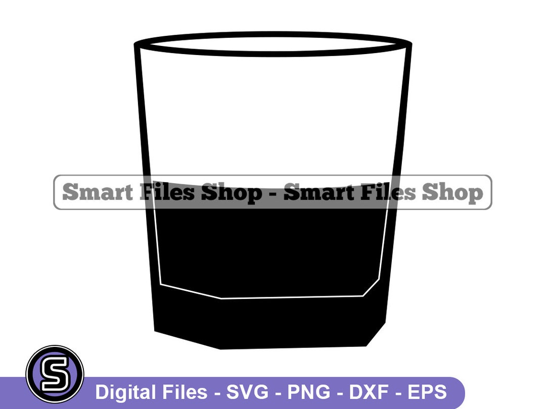 Alcohol Cup Half Full Svg, Shot Glass Svg, Whiskey Svg, Scotch Svg ...