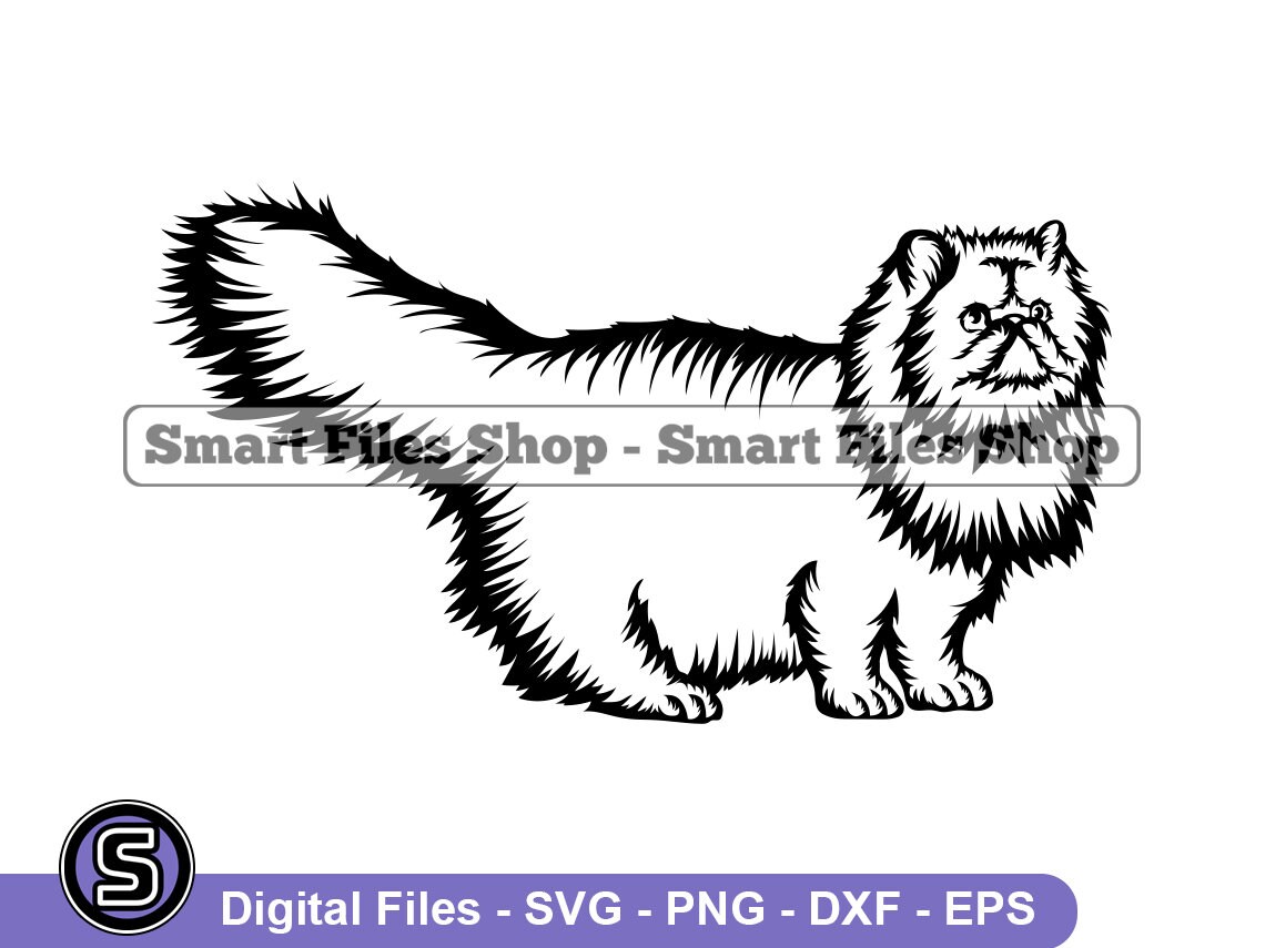 Persian Cat Svg Cat Svg Pet Svg Persian Cat Dxf Cat Png | Etsy