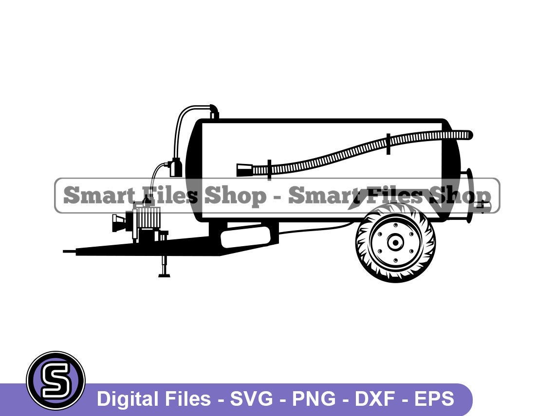 Water Tank Trailer Svg, Water Tank Svg, Water Tank Dxf, Water Tank Png ...