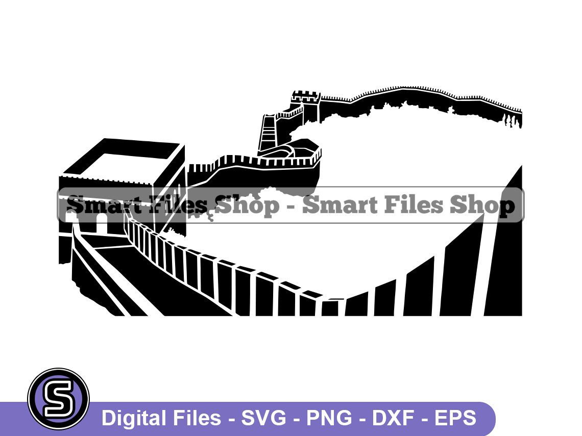 Great Wall of China 2 SVG Travel Svg Tourist Svg China - Etsy