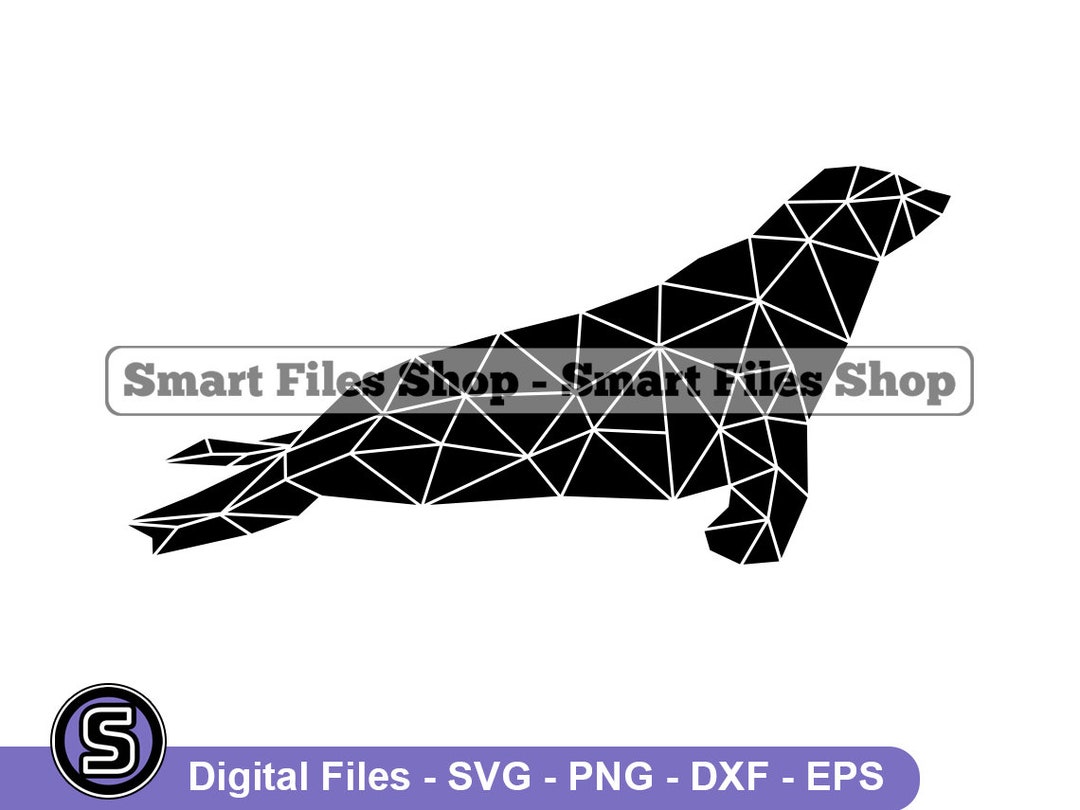 Geometric Seal Svg, Seal Svg, Geometric Animals Svg, Animals Svg ...