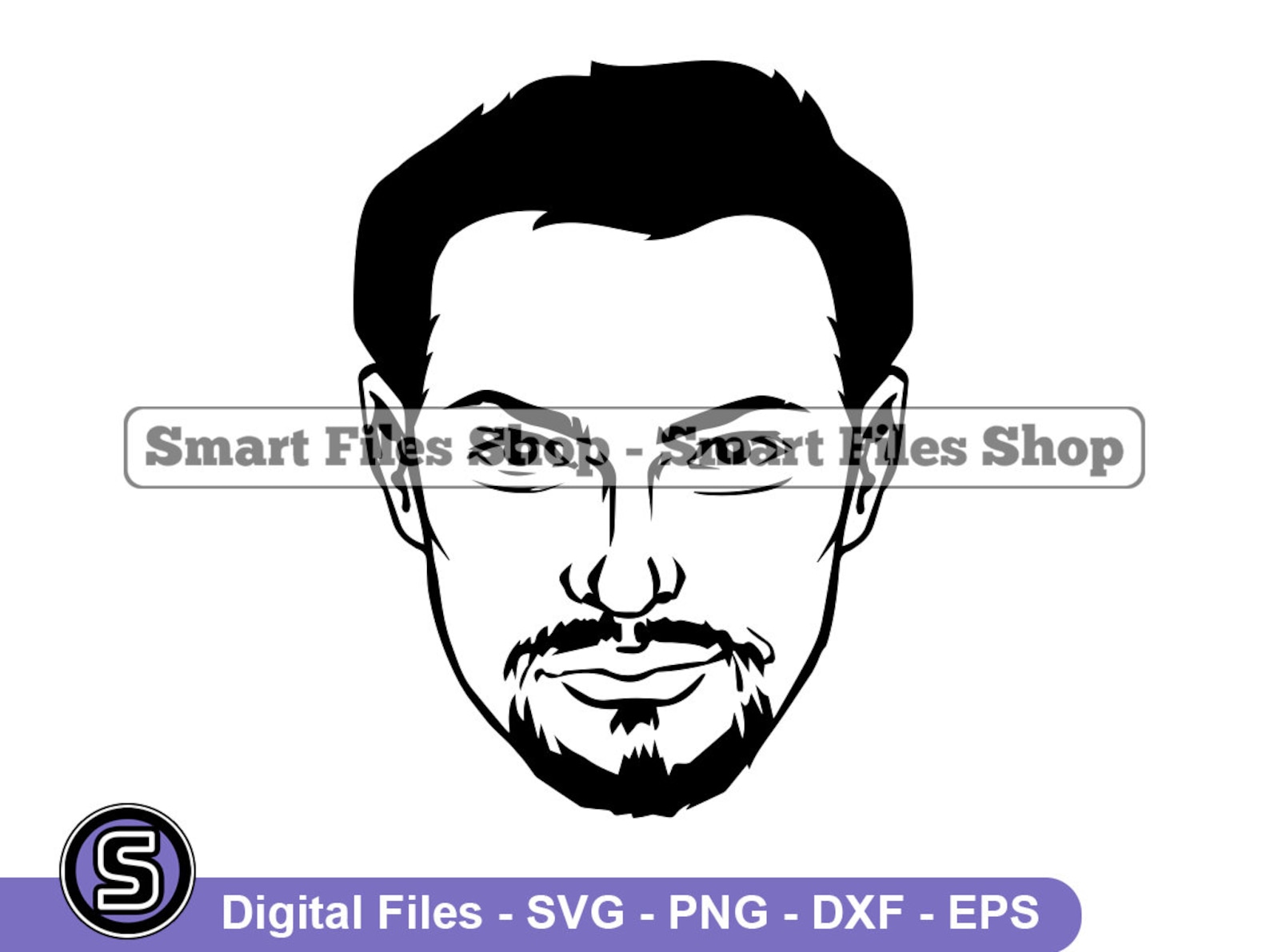 Goatee Man SVG Bearded Man SVG Man Face Svg Goatee Svg - Etsy