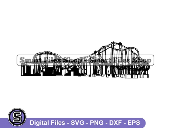 Roller Coaster 3 Svg Roller Coaster Svg Amusement Park Svg - Etsy