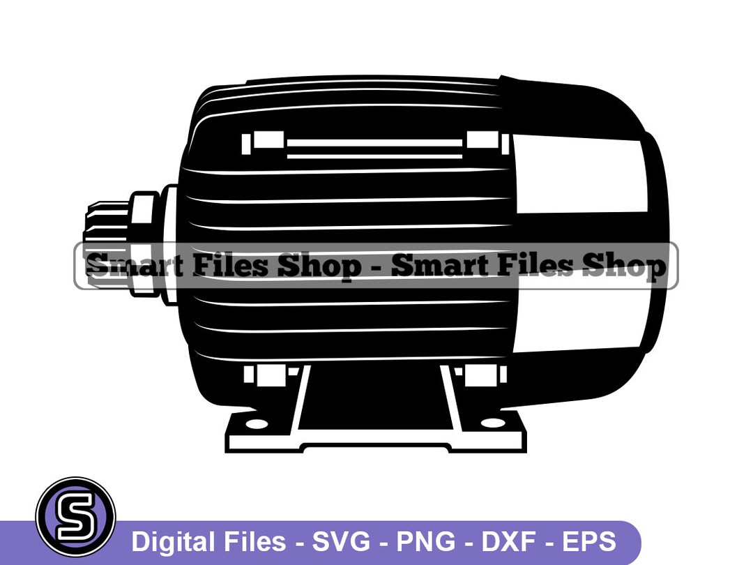 Electric Motor 2 Svg, Electric Car Motor Svg, EV Motor Svg, Self ...