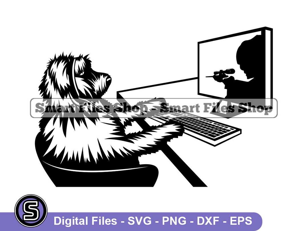 Dog Playing Video Game 2 Svg, Gaming Svg, Funny Gamer Svg, Gaming Dxf ...