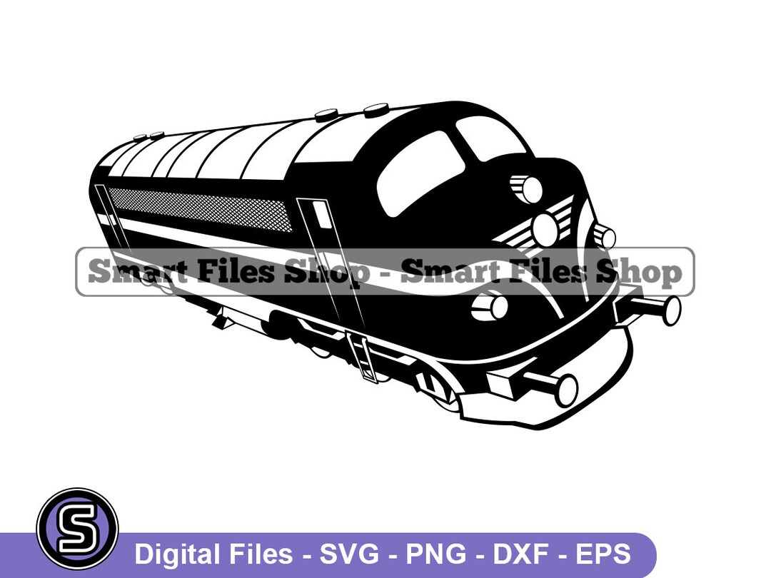 Locomotive Train Svg, Train Svg, Vintage Train Svg, Locomotive Dxf ...
