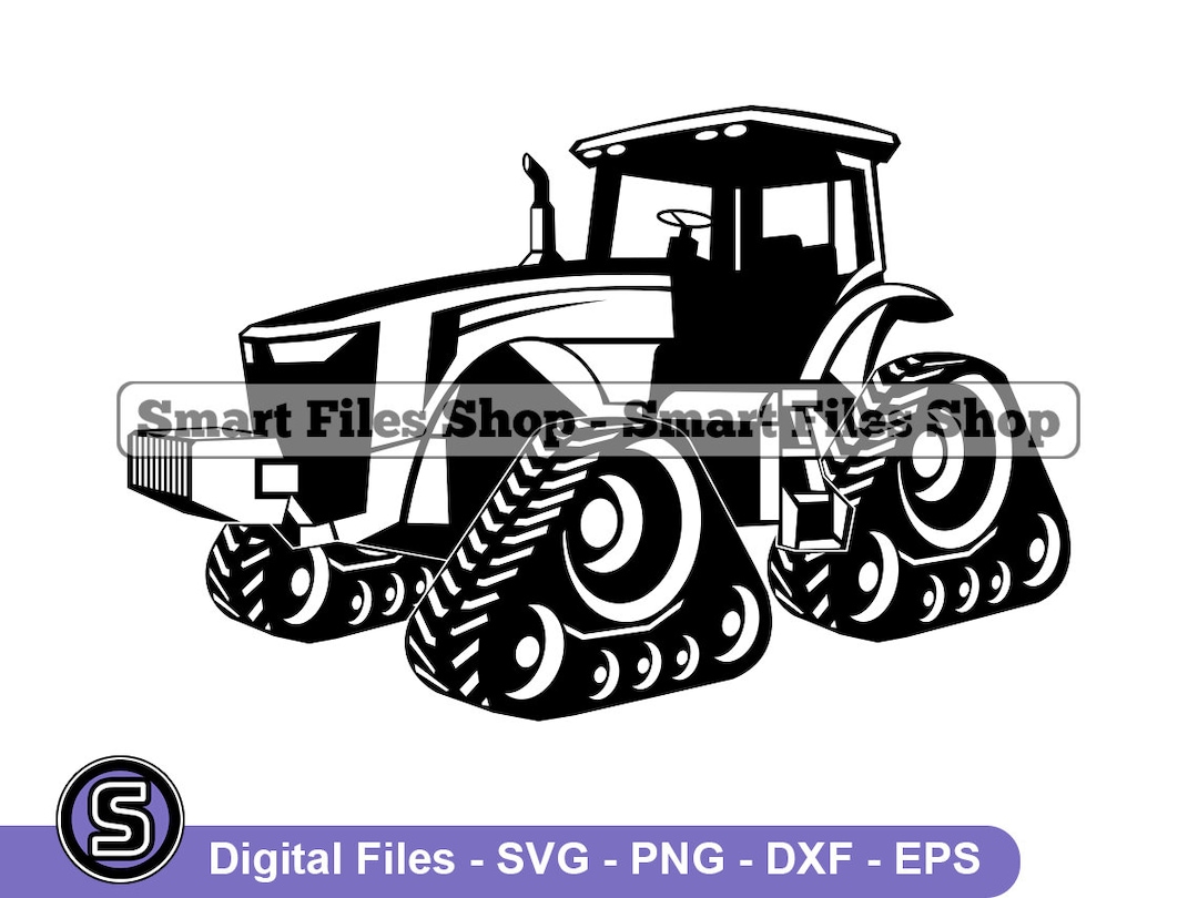 4 Wheel Drive Track Tractor #2 Svg, Tractor Svg, Farming Svg, Tractor ...