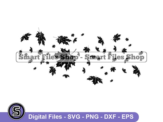 Wind Blowing Leaves Svg Autumn Svg Leaves Svg Leaves Dxf - Etsy