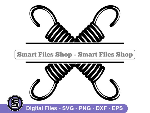 Metal Spring Split Monogram SVG Metal Spring Svg Metal - Etsy