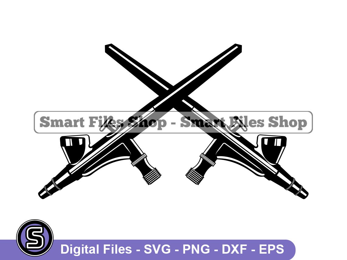 Airbrush Logo Svg, Airbrush Svg, Airbrush Painting Svg, Airbrush Dxf ...