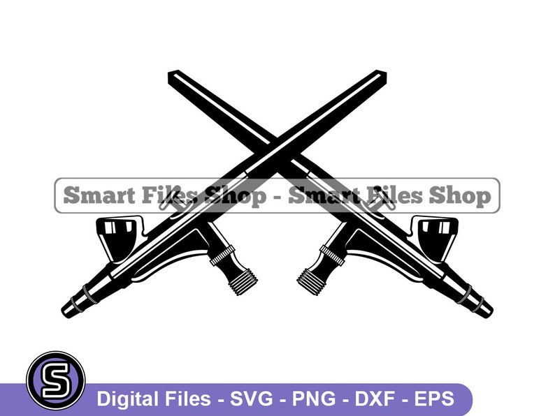 Airbrush Logo Svg, Airbrush Svg, Airbrush Painting Svg, Airbrush Dxf ...