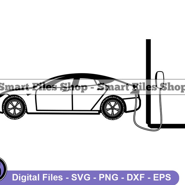 Electric Car Svg - Etsy