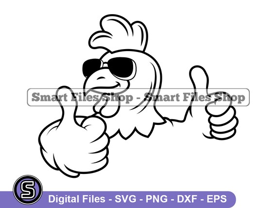 Cool Chicken 2 Svg Chicken Svg Farm Animals Svg Chicken | Etsy