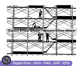 Scaffold Builder SVG Fileconstruction Workers Scaffolding Svg - Etsy