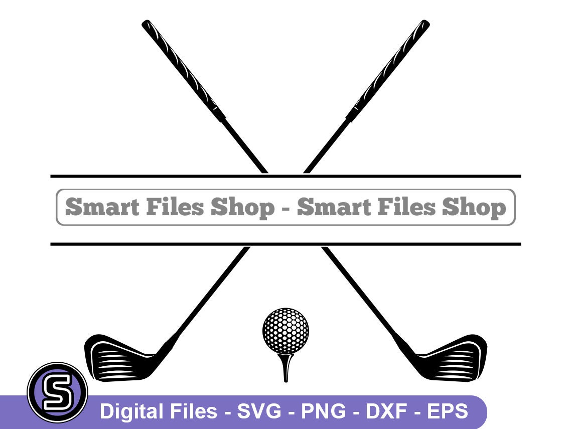 Golf Split Monogram SVG Golf Svg Golf Logo Svg Golf Dxf - Etsy