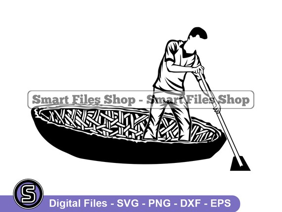 Coracle Boat Svg Boat Svg Coracle Boat Dxf Coracle Boat | Etsy