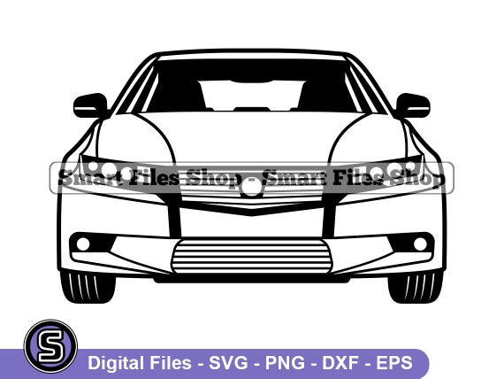 Front of Sedan Car 2 Svg Car Svg Sedan Svg Sedan Car Dxf | Etsy