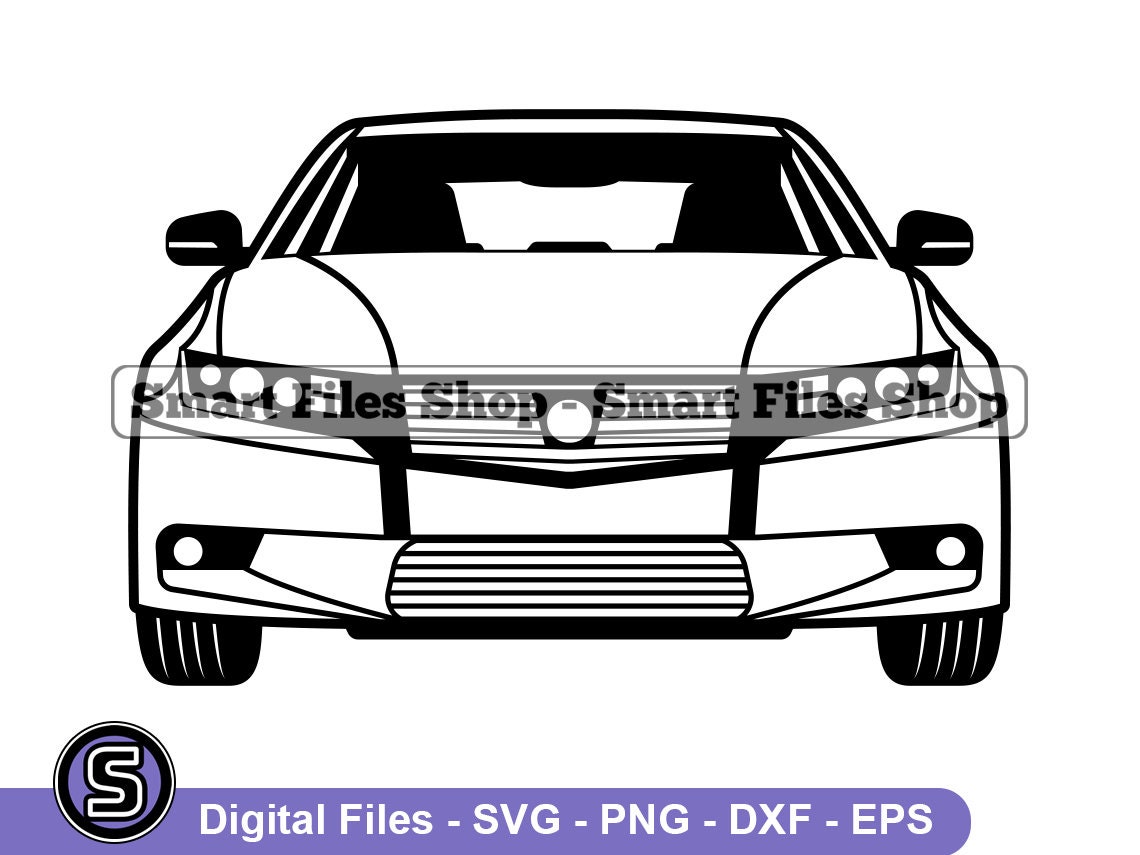 Front of Sedan Car 2 Svg Car Svg Sedan Svg Sedan Car Dxf | Etsy