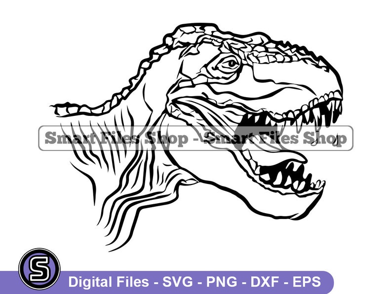 T-rex Mascot 4 Svg Roaring T-rex Svg T-rex Head Svg T-rex | Etsy