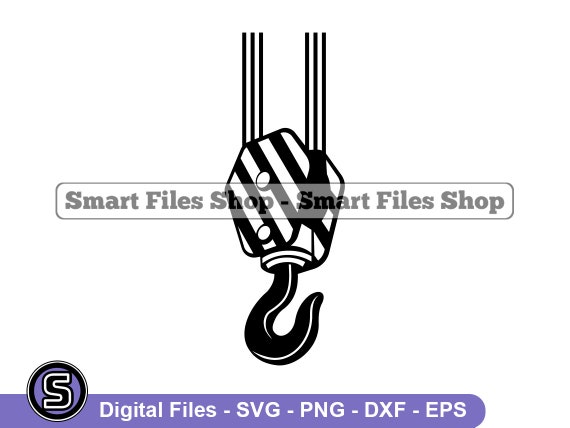 Crane Hook 4 Svg Crane Hook Svg Hook Svg Construction Svg | Etsy