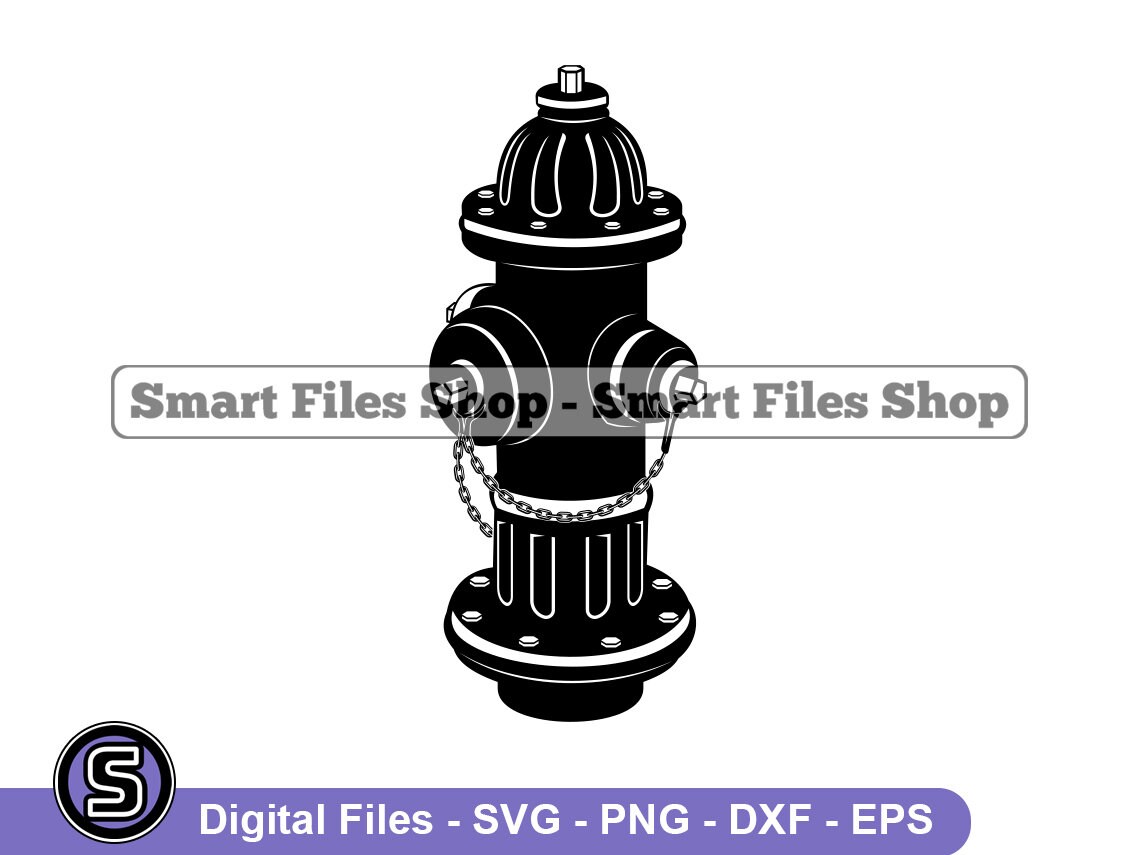 Fire Hydrant #5 Svg, Firefighter Svg, Fireman Svg, Fire Hydrant Dxf ...