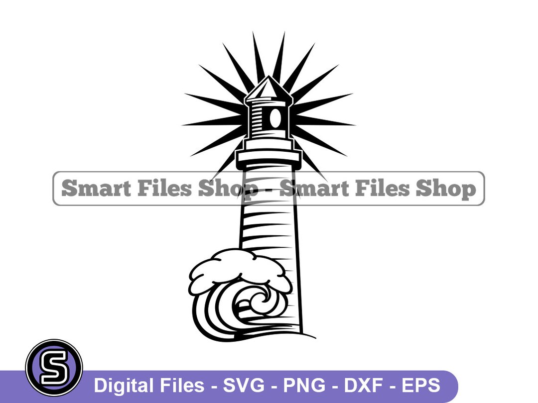 Lighthouse Logo Svg, Lighthouse Svg, Nautical Svg, Lighthouse Dxf ...