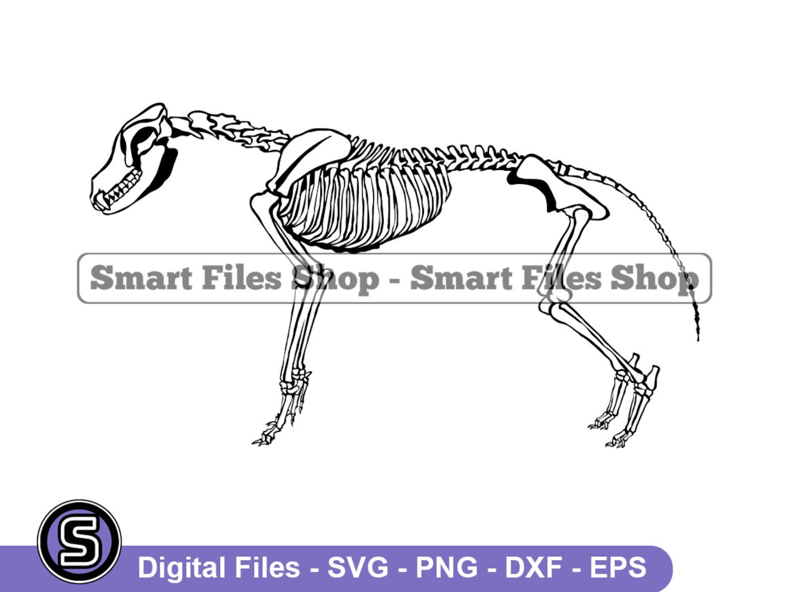Squelette de loup Svg Wolf Svg Squelette animal Svg - Etsy Canada