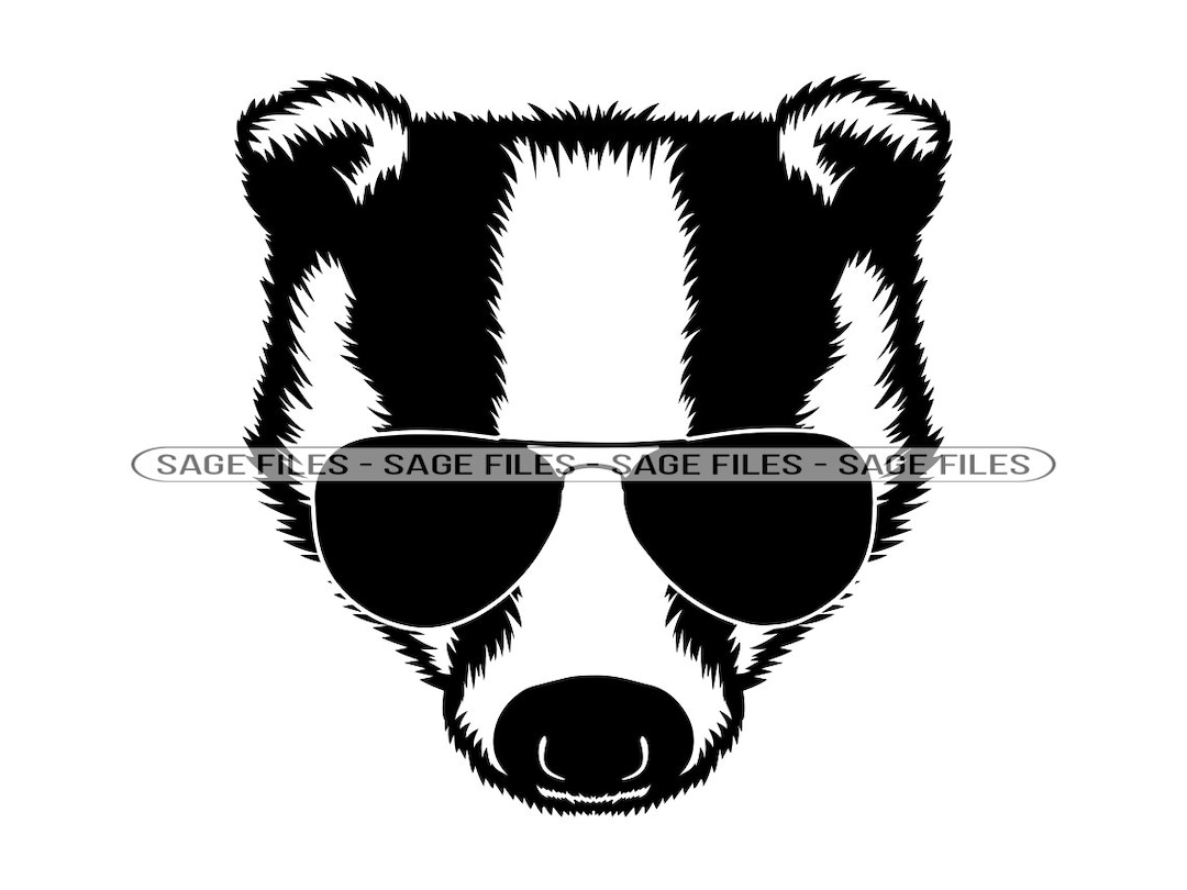 Badger in Sunglasses SVG, Badger SVG, Cool Badger Svg, Badger Dxf ...