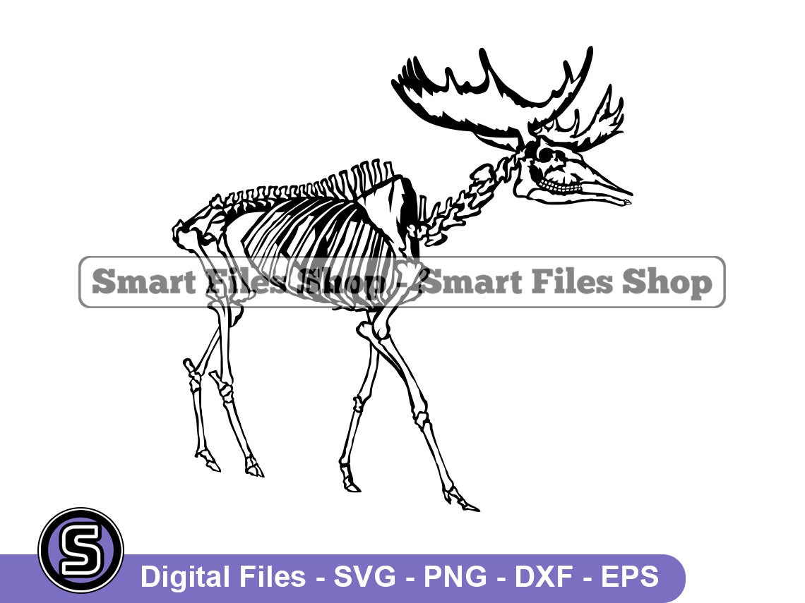 Moose Skeleton Svg Moose Svg Forest Animals Svg Moose Dxf | Etsy