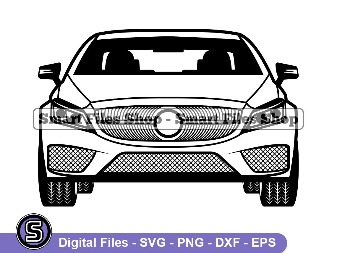 Front of Sedan Car Svg Car Svg Sedan Svg Car Sedan Dxf Car | Etsy