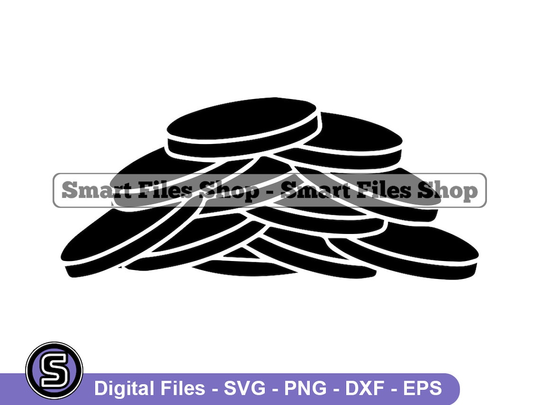 Pile of Coins #3 Svg, Treasure Svg, Money Svg, Gold Coins Svg, Coins ...