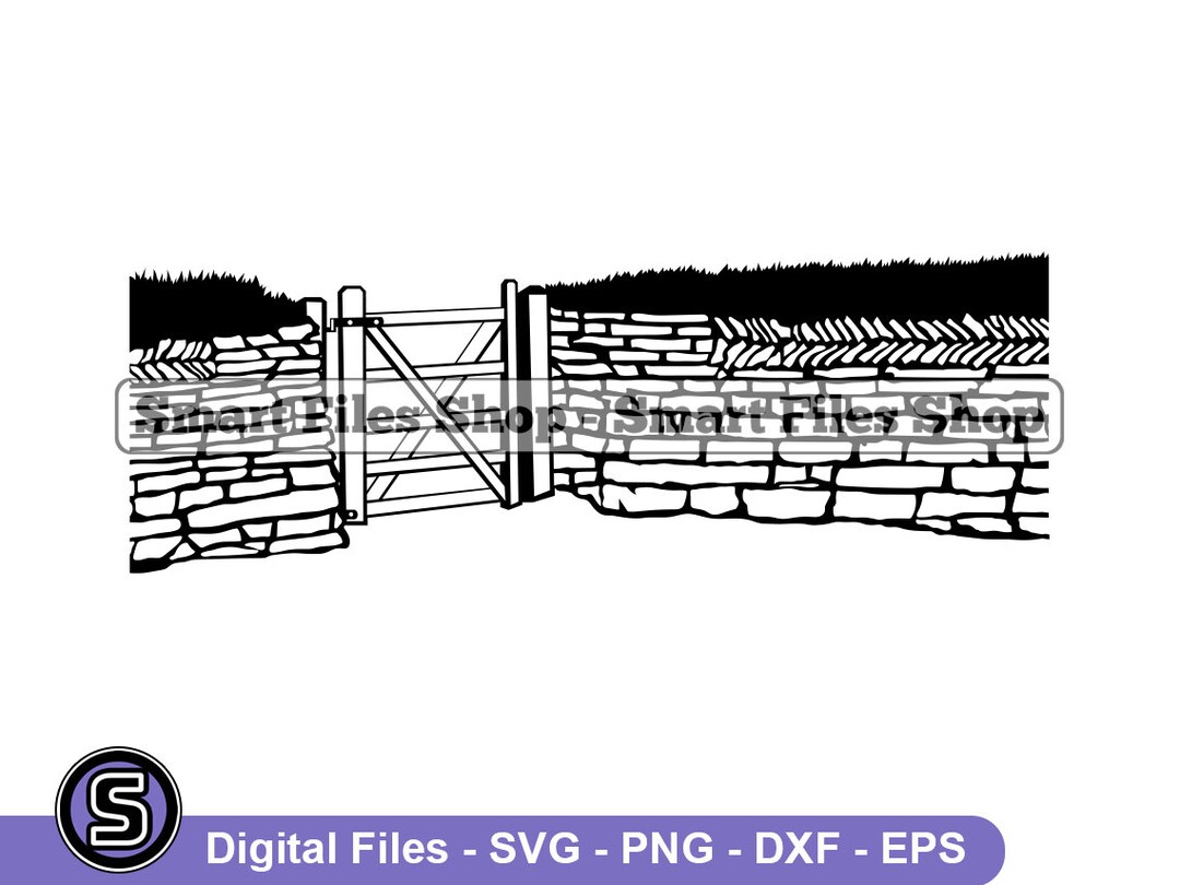 Countryside Stone Wall Svg, Countryside Svg, Stone Wall Svg, Fence Svg ...