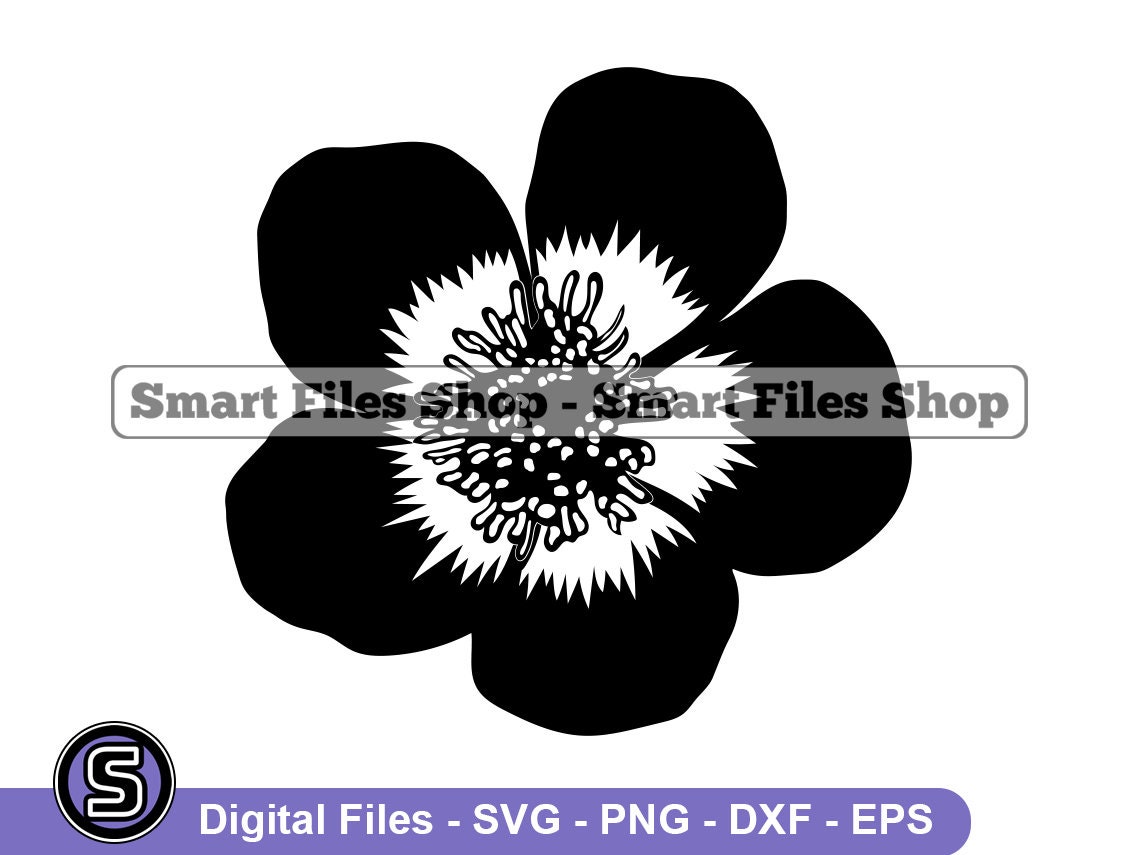 Buttercup Flower SVG, Buttercup SVG, Flower Svg, Flower Dxf, Flower Png ...