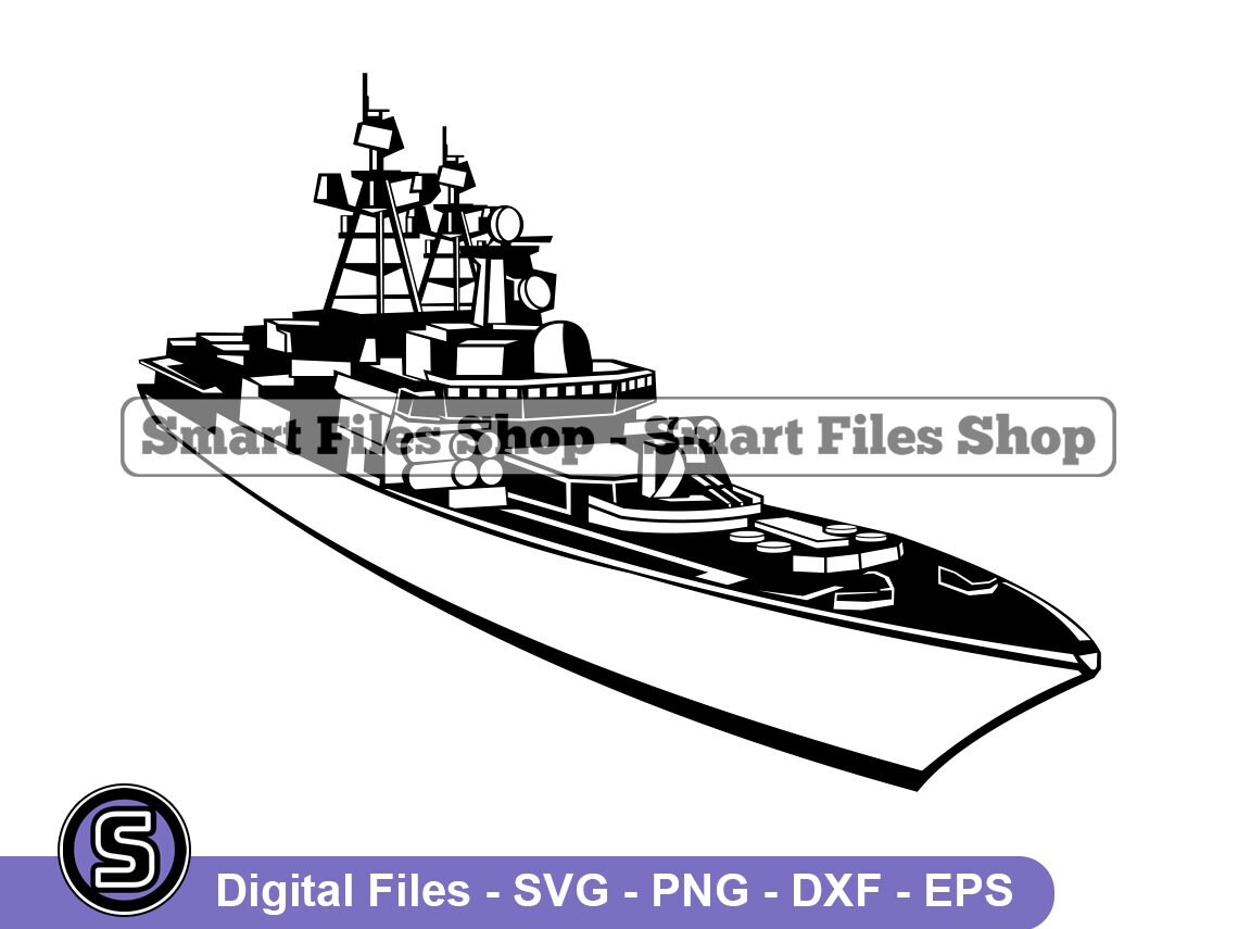 Battle Ship Svg, Ship Svg, Navy Svg, Miitary Svg, Battle Ship Dxf ...