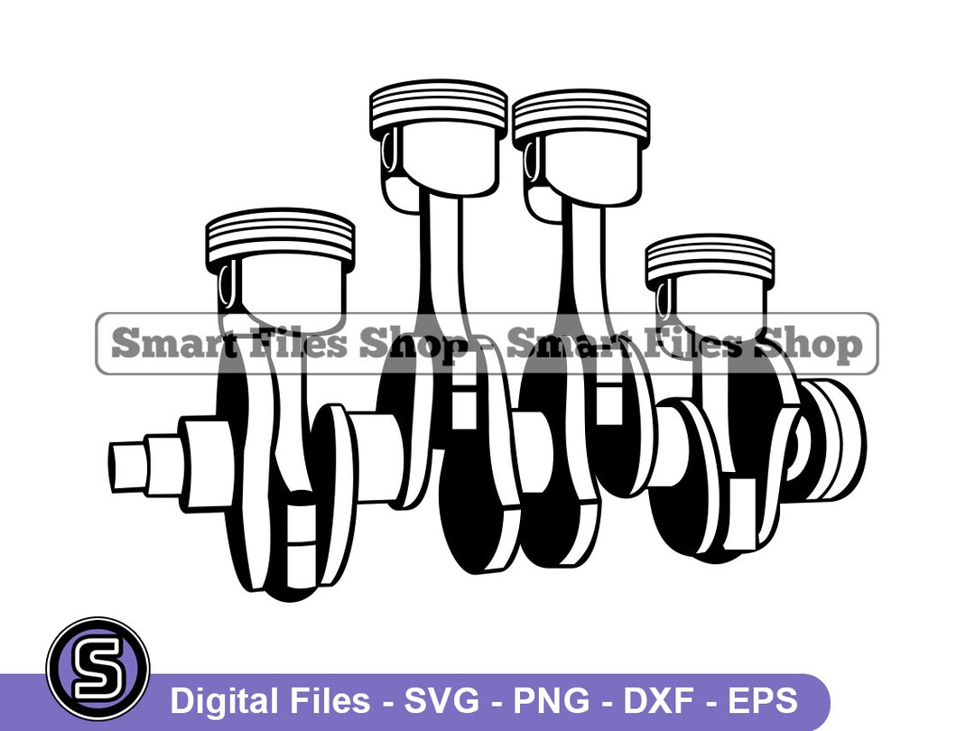 Engine Piston Set Svg, Piston Svg, Mechanic Svg, Piston Dxf, Piston Png ...