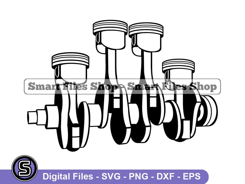 Engine Piston Set Svg Piston Svg Mechanic Svg Piston Dxf - Etsy