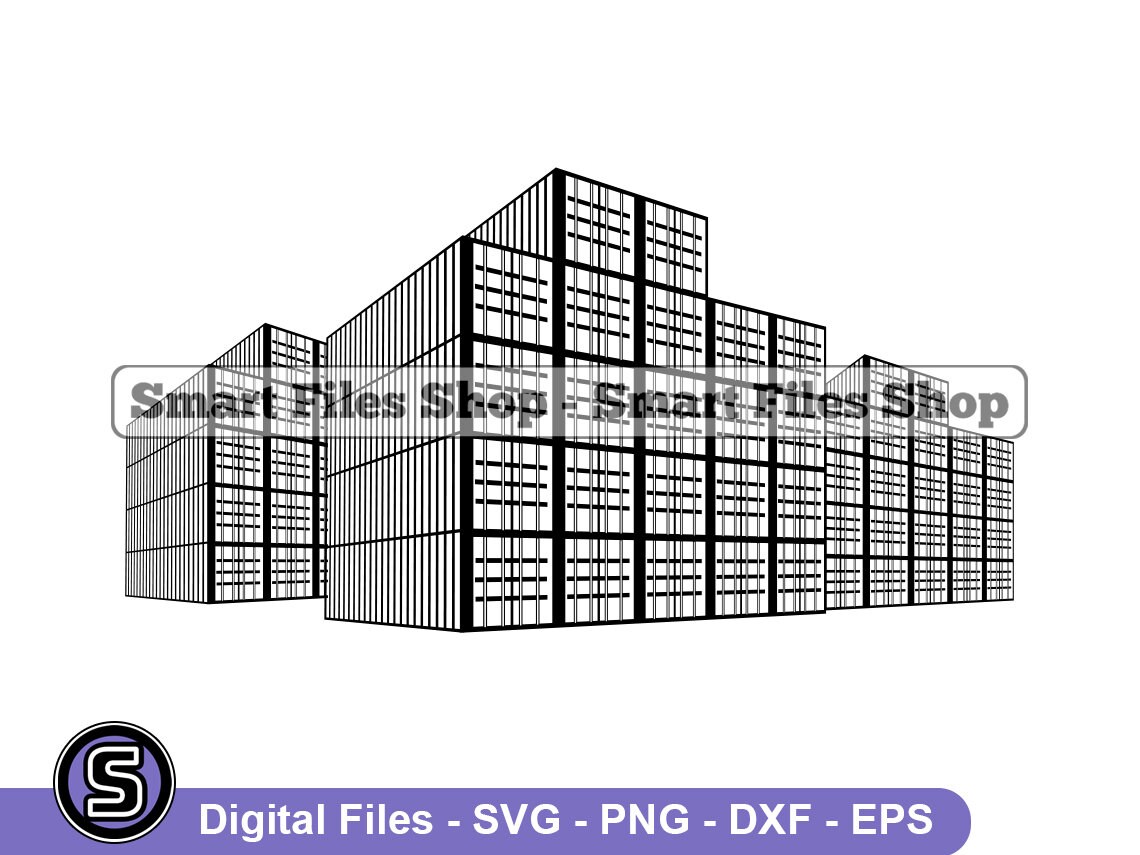 Container Port Svg, Shipping Container Svg, Trade Svg, Container Port ...