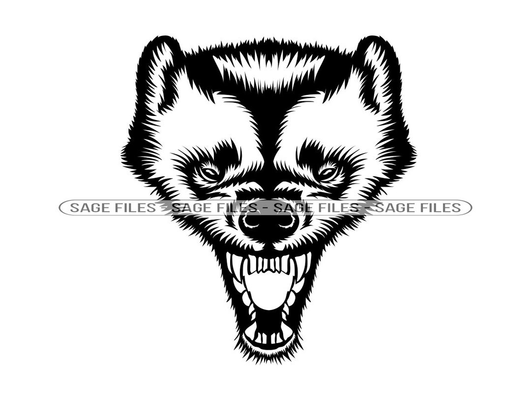 Wolverine Mascot SVG, Wolverine Face SVG, Wolverine Head Svg, Wolverine ...