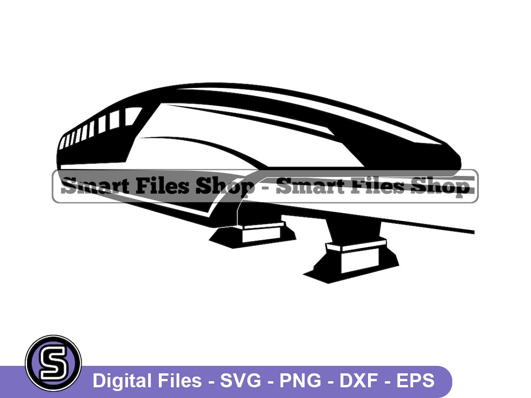 Maglev Train 2 Svg, Bullet Train Svg, High Speed Train Svg, Maglev ...