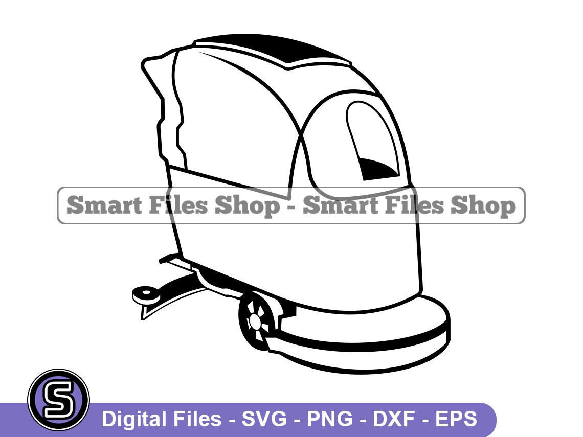 Floor Scrubber Svg, Cleaning Svg, Cleaning Service Svg, Janitor Svg ...