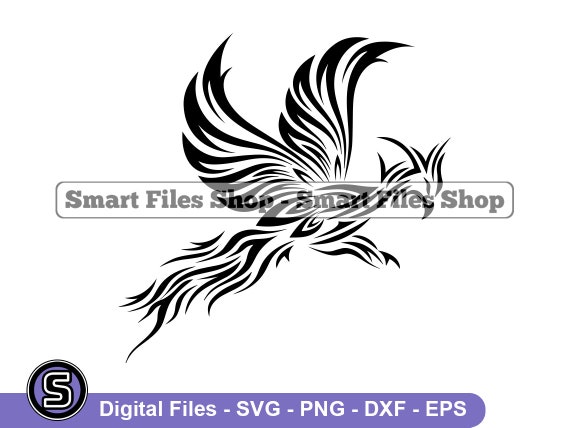 Flaming Bird Svg Bird Svg Bird Logo Svg Bird Dxf Bird Png | Etsy