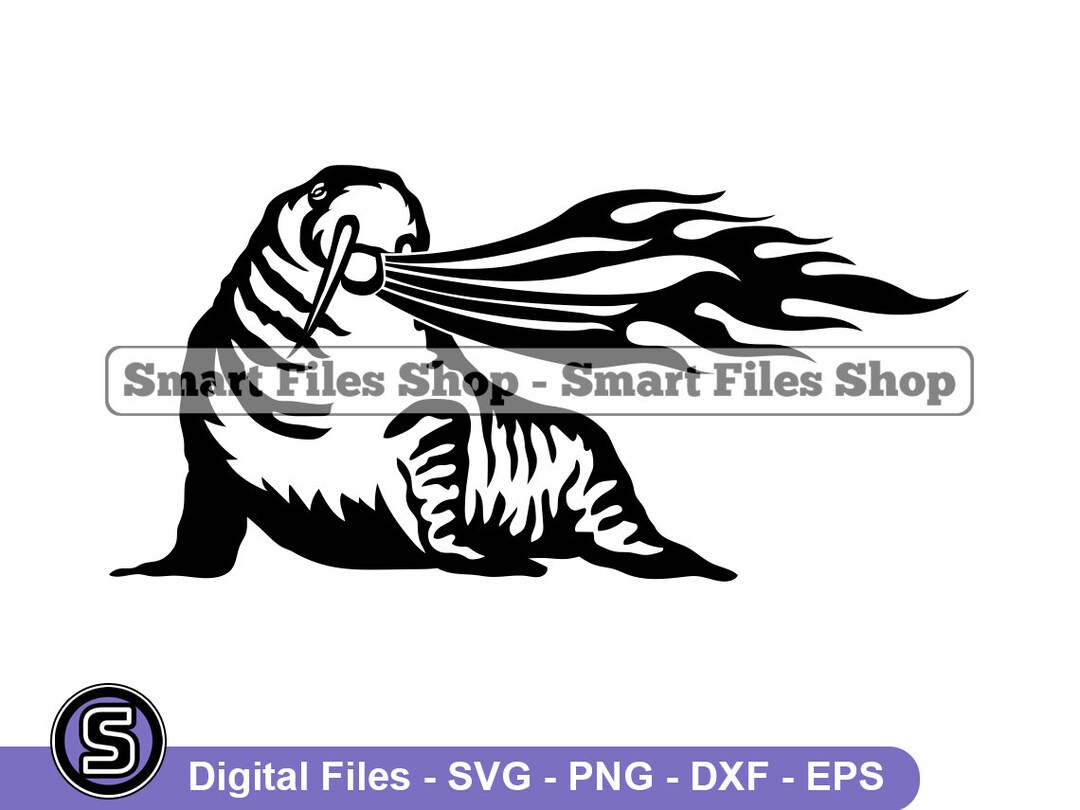 Fire Breathing Walrus SVG Fire Breathing Svg Fire Breathing - Etsy