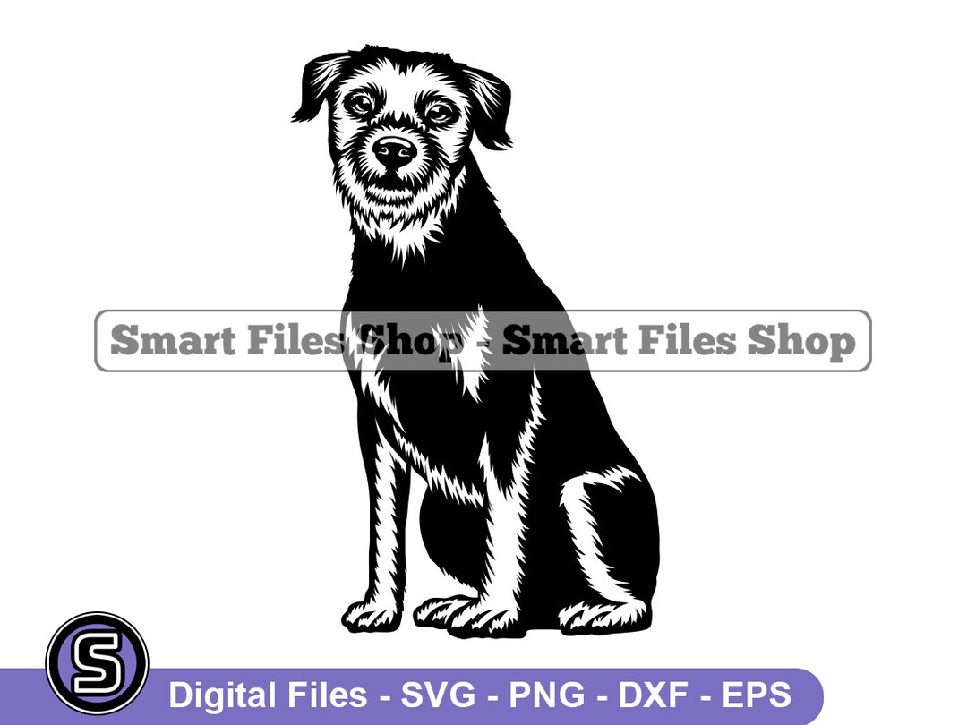 Sitting Border Terrier SVG, Border Terrier Svg, Dog Svg, Border Terrier ...