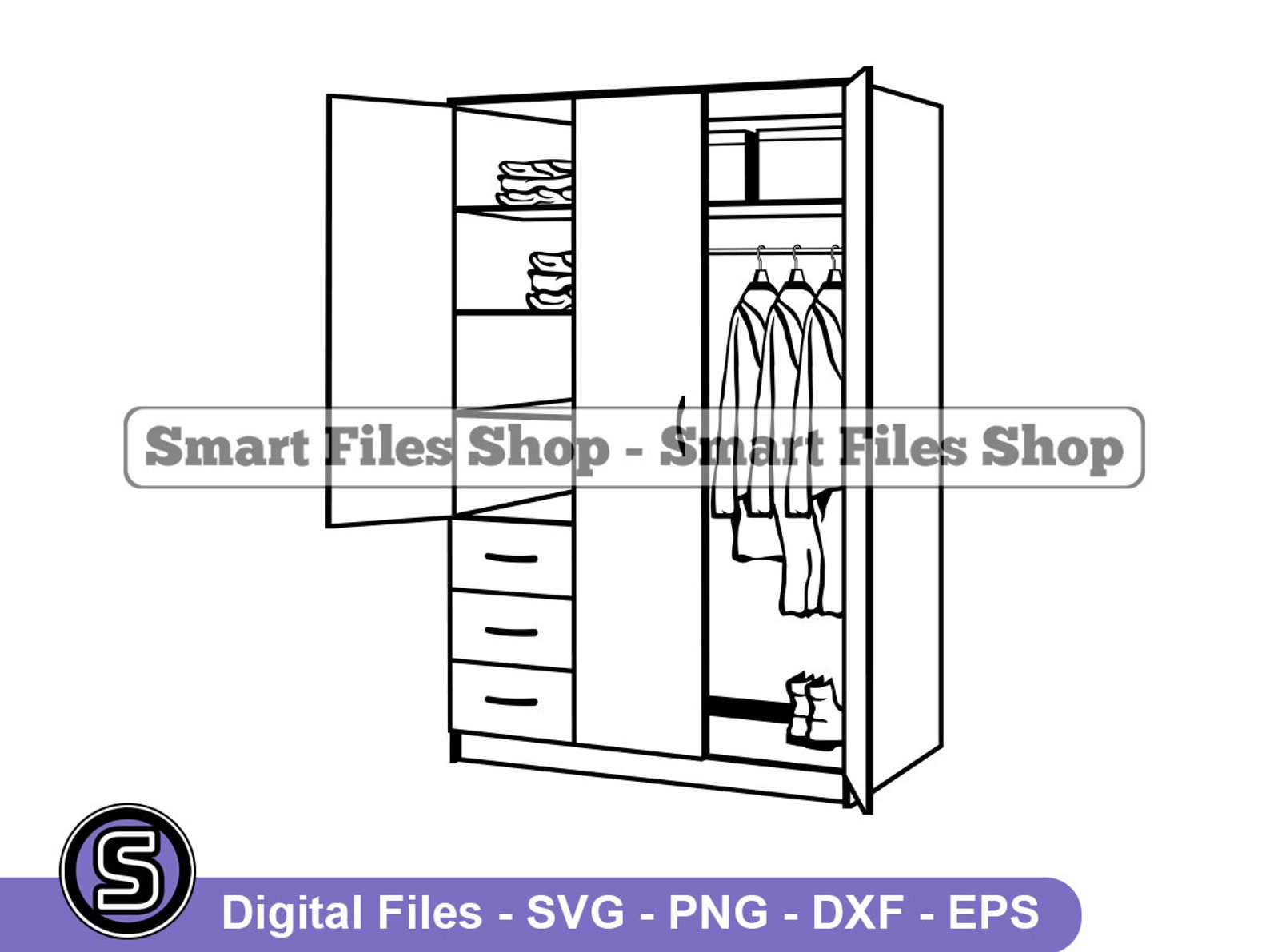 Wardrobe SVG, Clothing Svg, Wardrobe Dxf, Wardrobe Png, Wardrobe ...